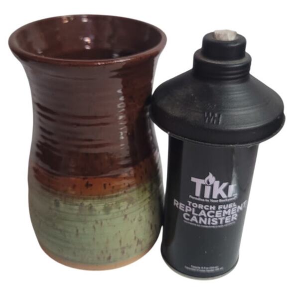 Handmade | Art | Art Pottery Handmade Tiki Torch Clay Canister 7 Holder ...